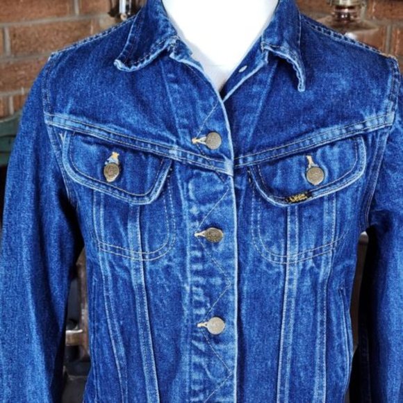 Lee | Jackets & Coats | Vintage Lee Denim Trucker Bomber Jacket Usa ...